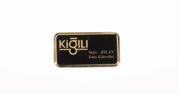 SR 1102 Metal Dikdörtgen Yaka İsimliği